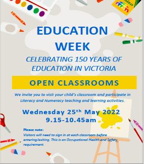 Celebrating Education Week - Open Classrooms